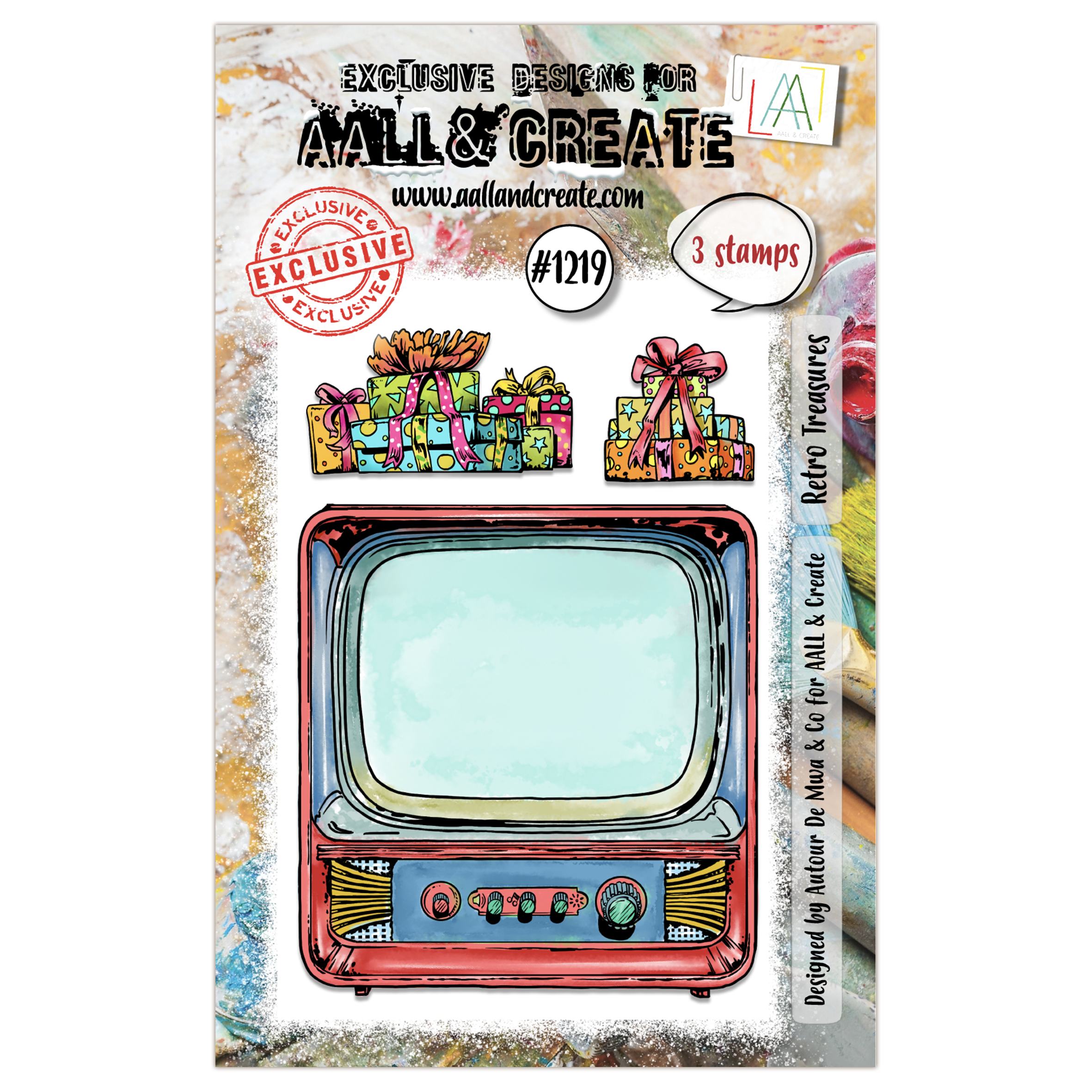 #1219 - A7 Stamp Set - Retro Treasures – AALL & Create
