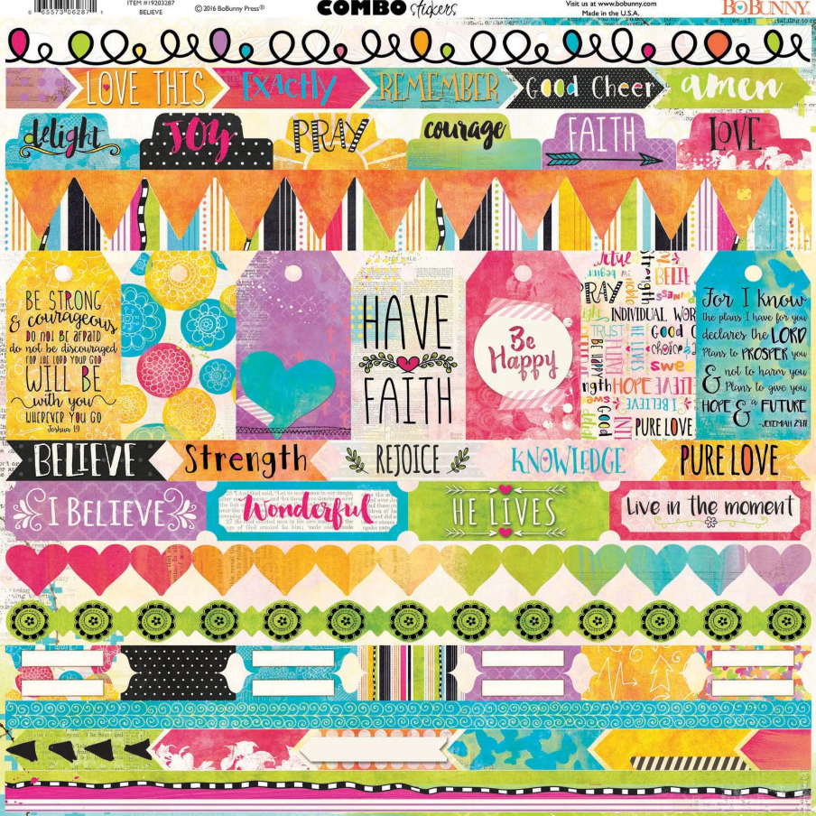 Bo Bunny Believe Combo Sticker – AALL & Create
