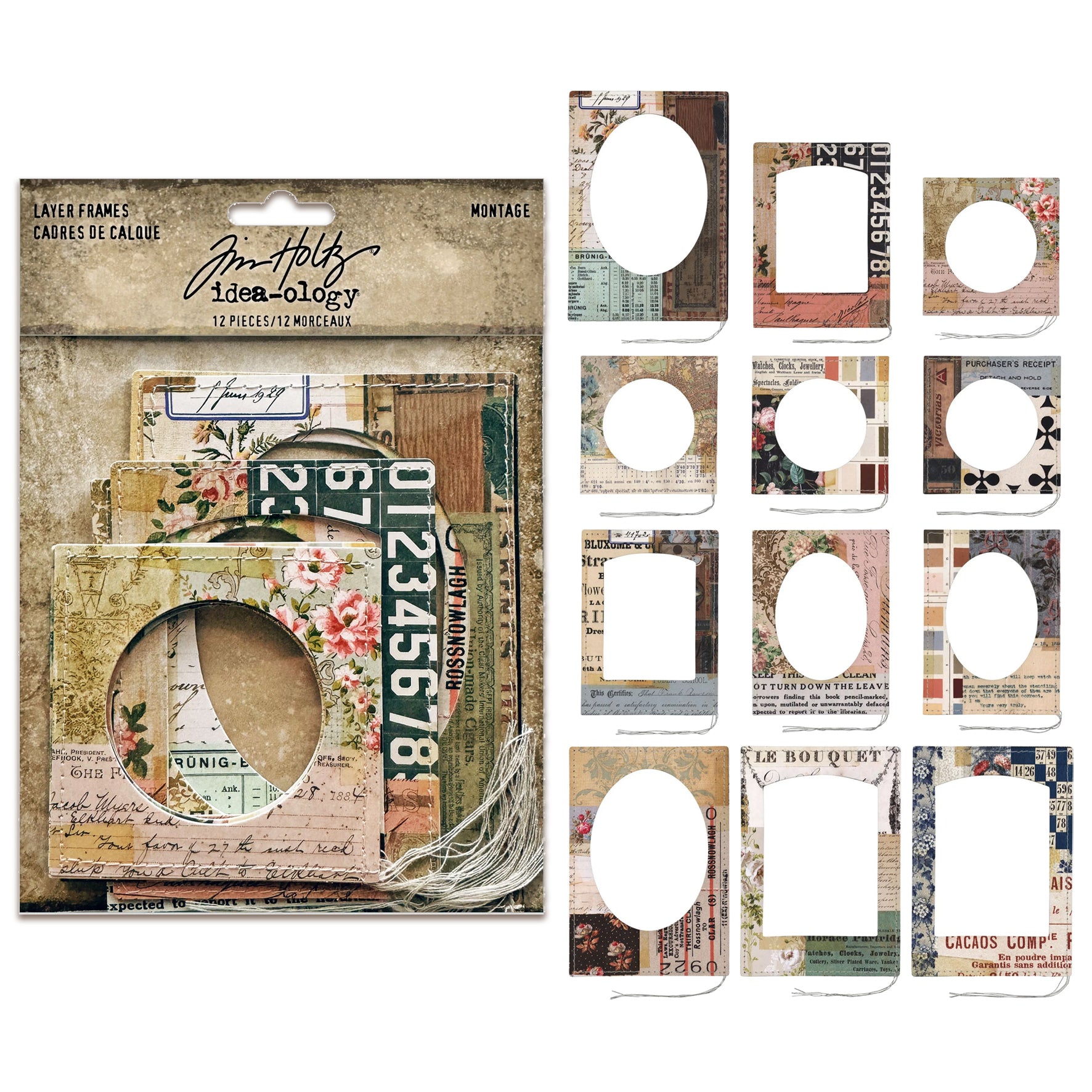 Idea-ology Tim Holtz Layer Frames Montage - 12 Pcs – AALL & Create