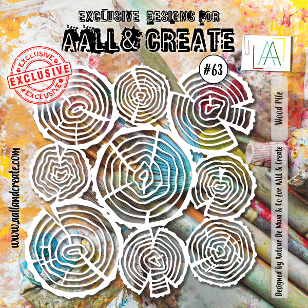 #63 - 6"x6" Stencil - Wood Pile – AALL & Create