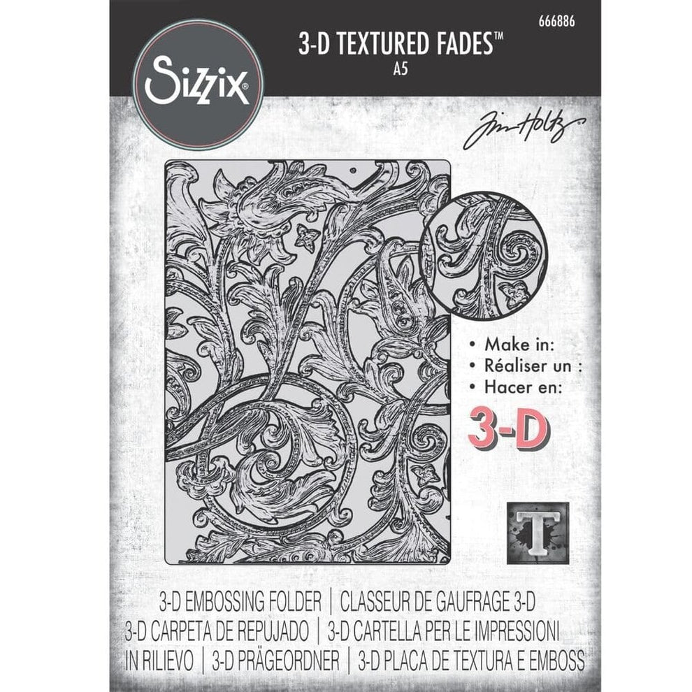 Sizzix 3D Texture Fades by Tim Holtz A5 Embossing Folder - Entangled L – AALL & Create