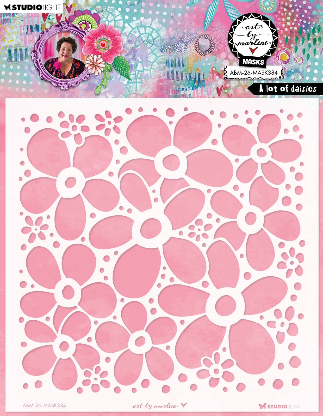 Art By Marlene Mask A lot of daisies Art by Marlene 203x203x1mm 1 Piec ...