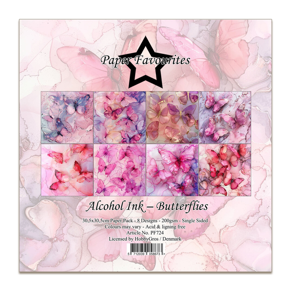 Paper Favourites Alcohol Ink Butterflies 12x12 Inch Paper Pad – AALL ...