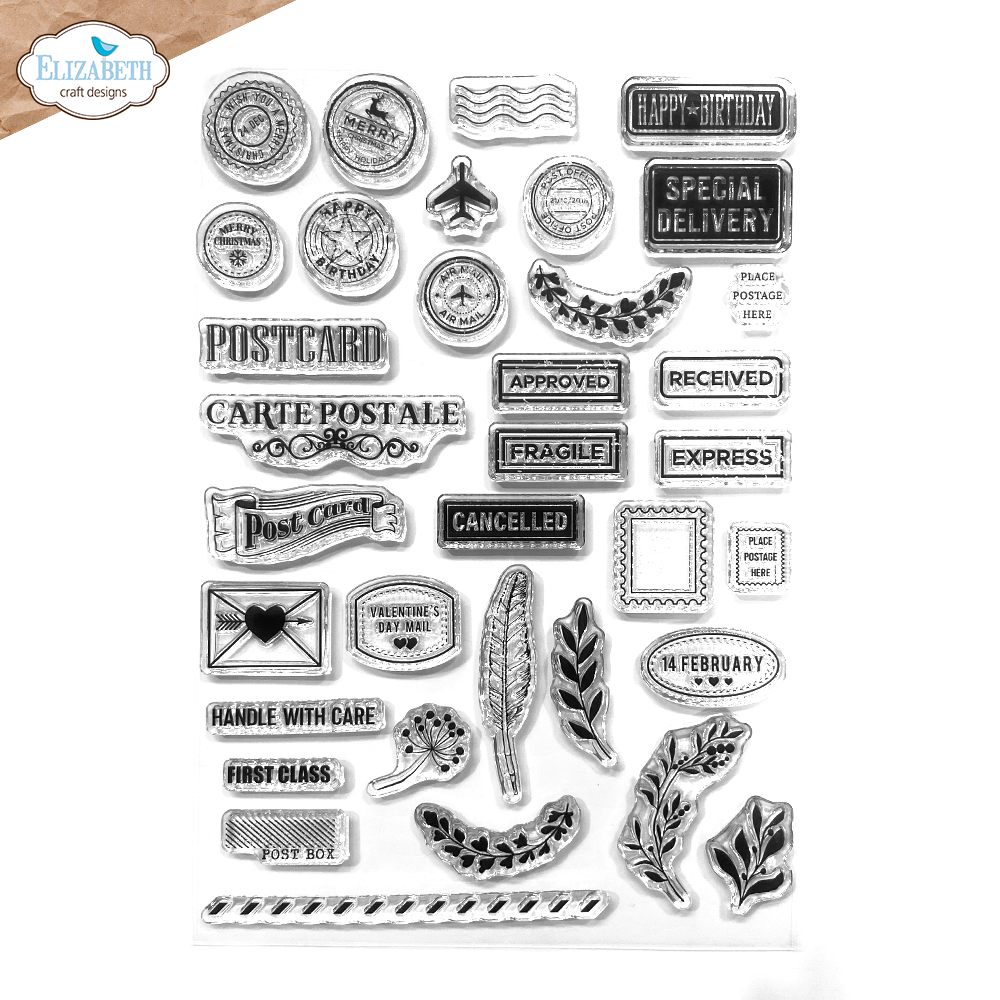 Elizabeth Craft Designs Romantic Revival - Stamps Postcard Parts – AALL ...