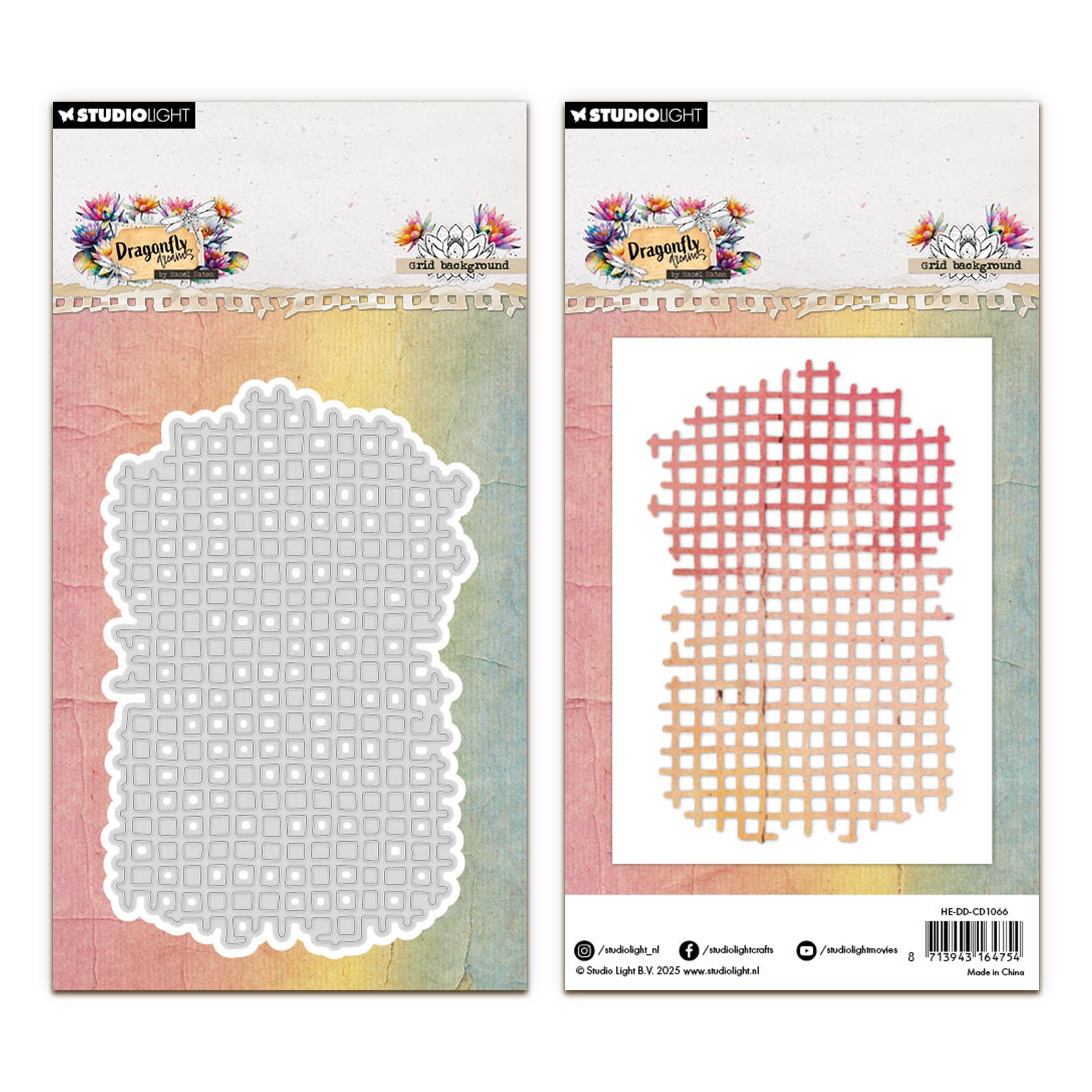 Studio Light Hazel Eaton Dragonfly Dreams - Cutting Die Grid Backgroun ...