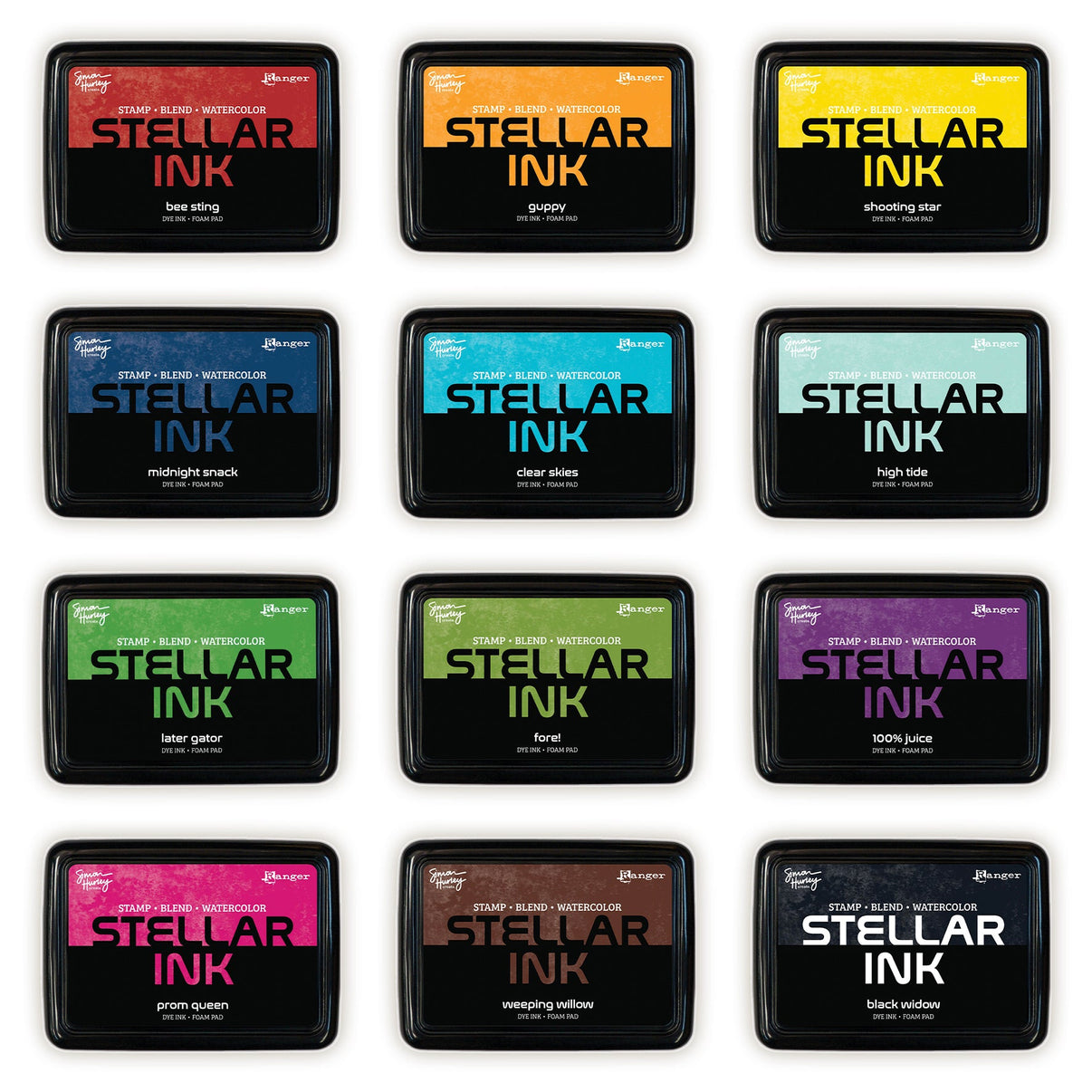 Ranger Simon Hurley create. Stellar Ink Pad Bundle - 12 Colours – AALL & Create