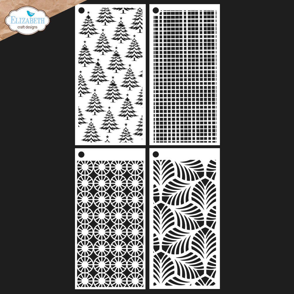 Elizabeth Craft Designs Golden Season - Stencil Journal Stencils 9 ...