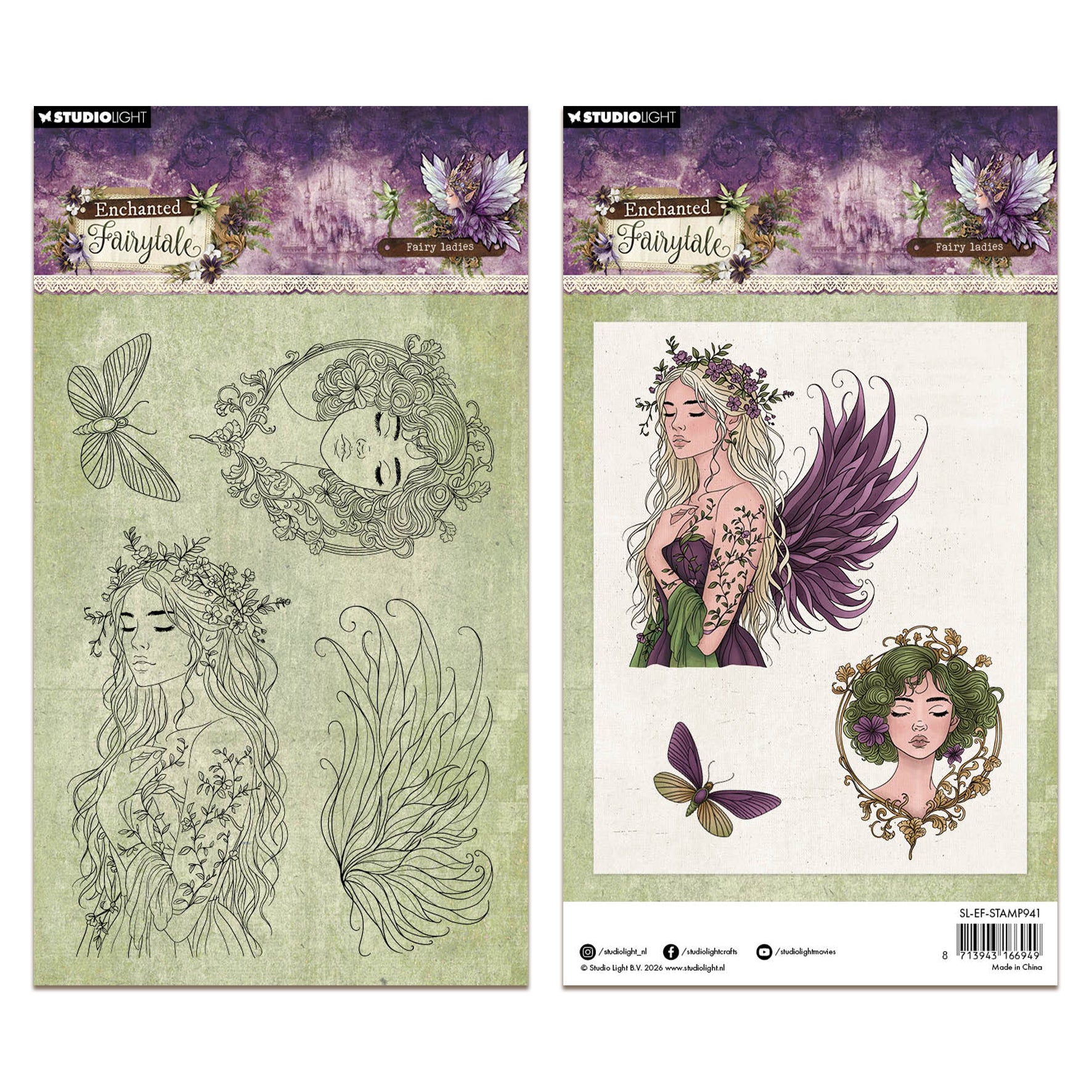 Studio Light Clear Stamps Fairy ladies Enchanted Fairytale 102x149x3mm ...