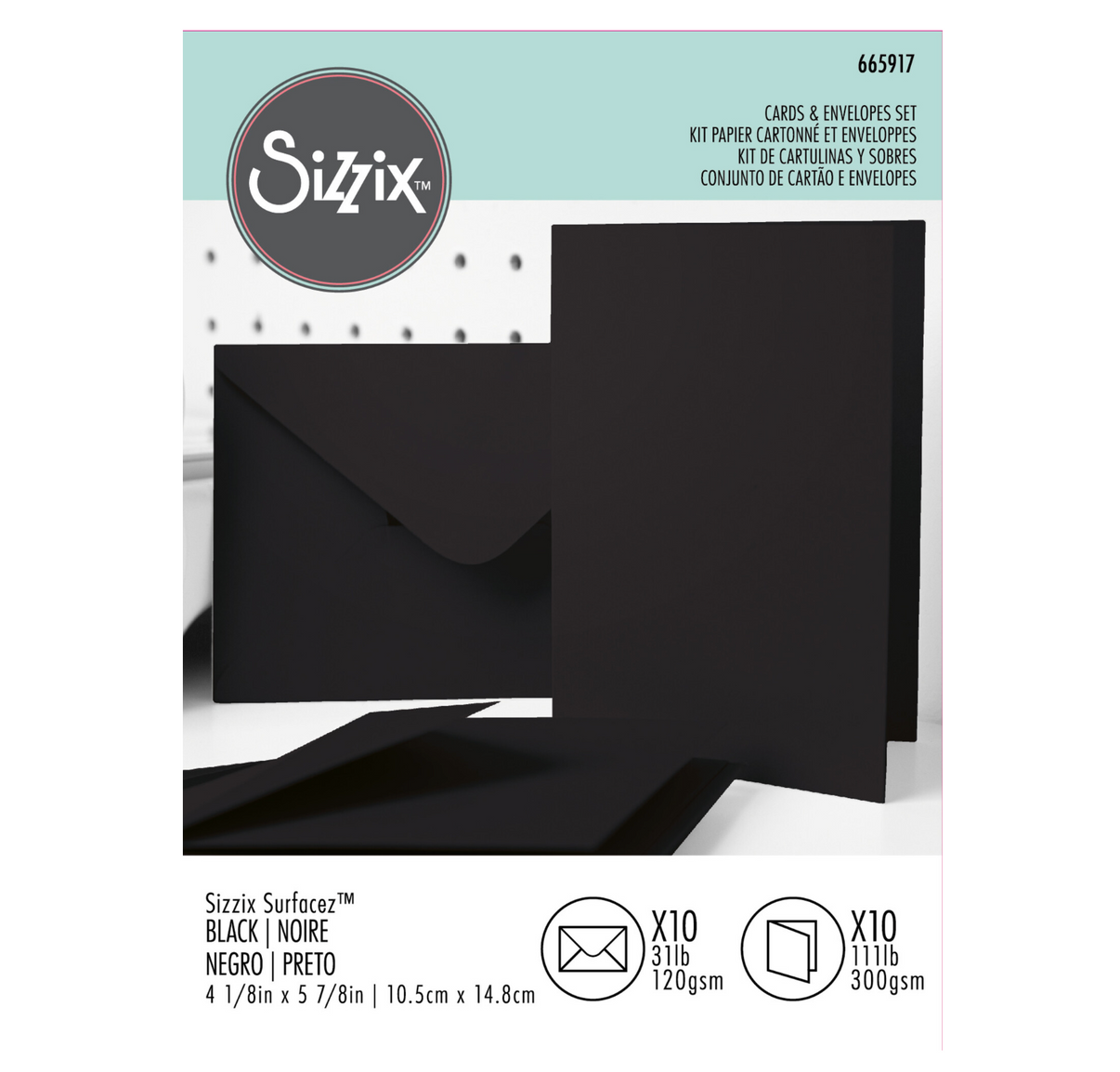 Sizzix Card & Envelope Set A6 Black (10&10pcs) – AALL & Create