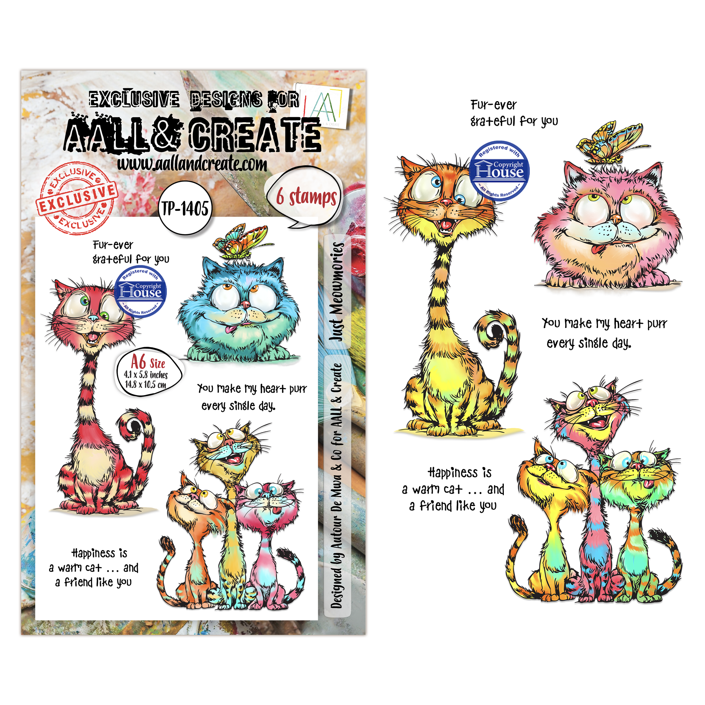 TP-1405 - A6 Stamp Sets - Just Meowmories – AALL & Create