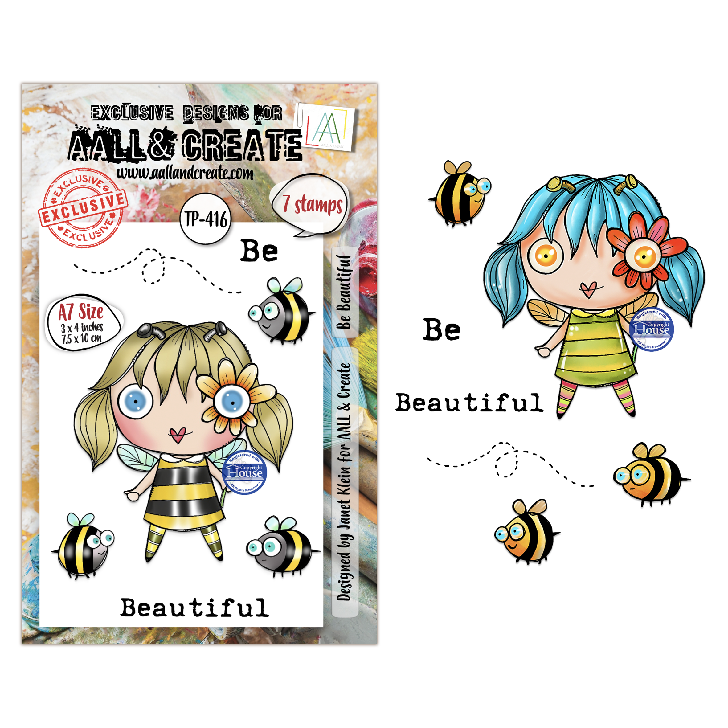 TP-416 - A7 Clear Stamp Set - Be Beautiful – AALL & Create